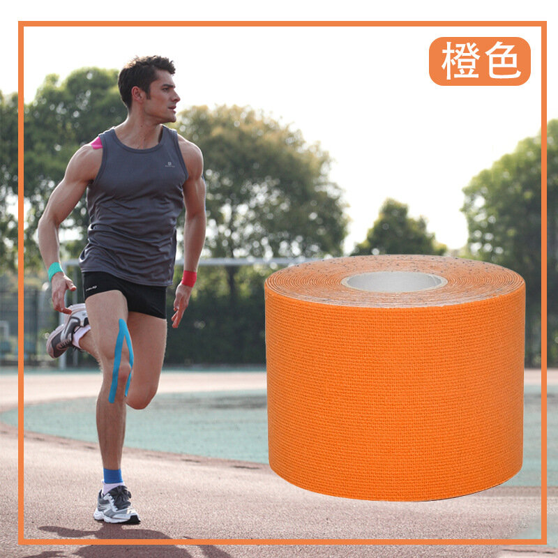 Пластырь для мышц лица, для подтяжки носогубных складок, 3,8 см x 5 м, оранжевый