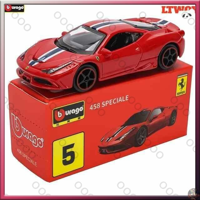 Машинка Металлическая Bburago Ferrari 458 Speciale 1:64 Красная / Лицензионная Модель Феррари Коллекционная ИгрушкаLYY