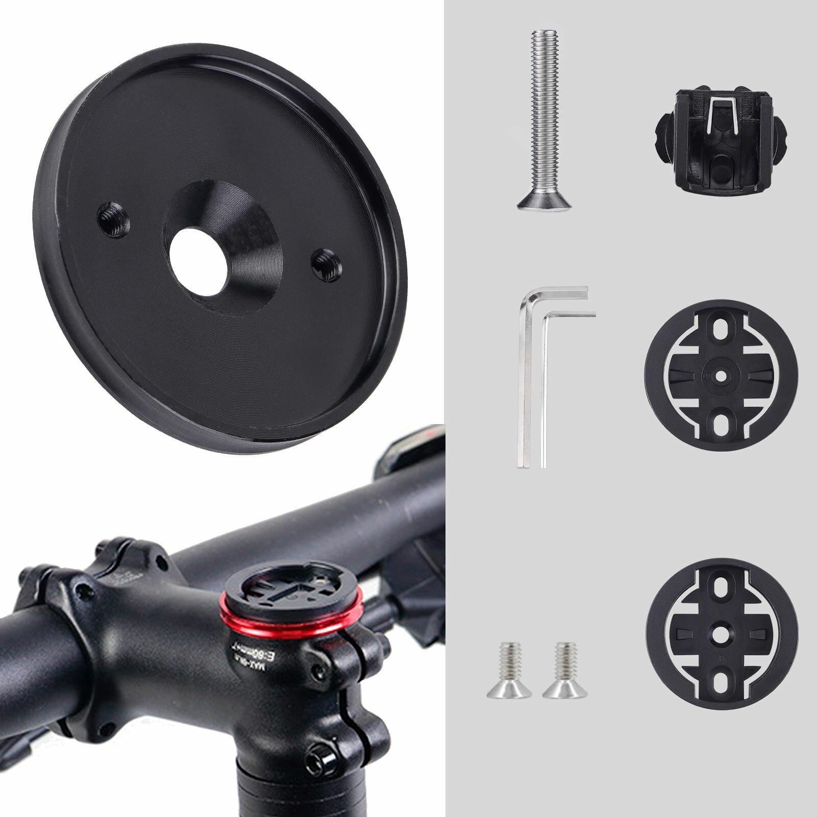 Держатель велокомпьютера на вынос велосипеда, черный