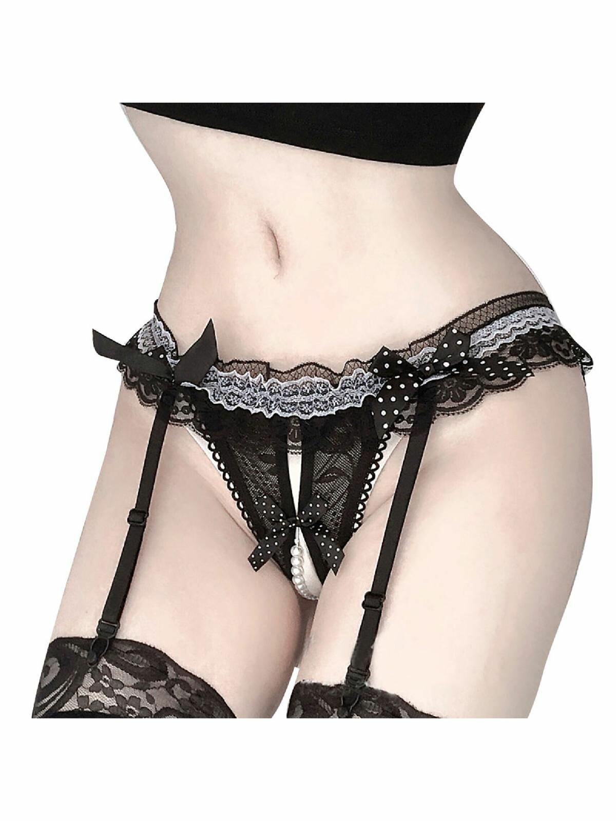 Сексуальное кружевное белье с бантом