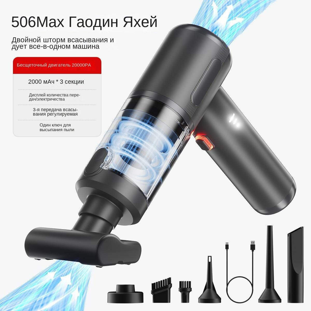 Пылесос супер сильный всасывания автомобиль специальный беспроводной ручной