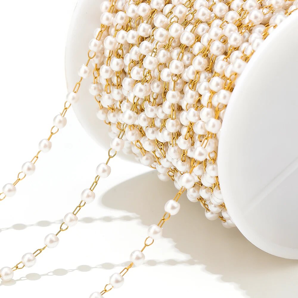 Цепочки из нержавеющей стали Glimox 2 метра белые Gold chain