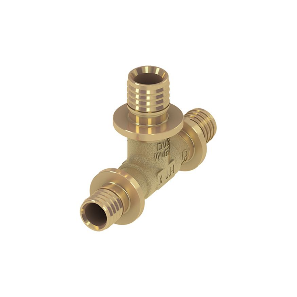 TECE TECEflex Тройник 90° редукционный, латунь 32 × 25 × 25