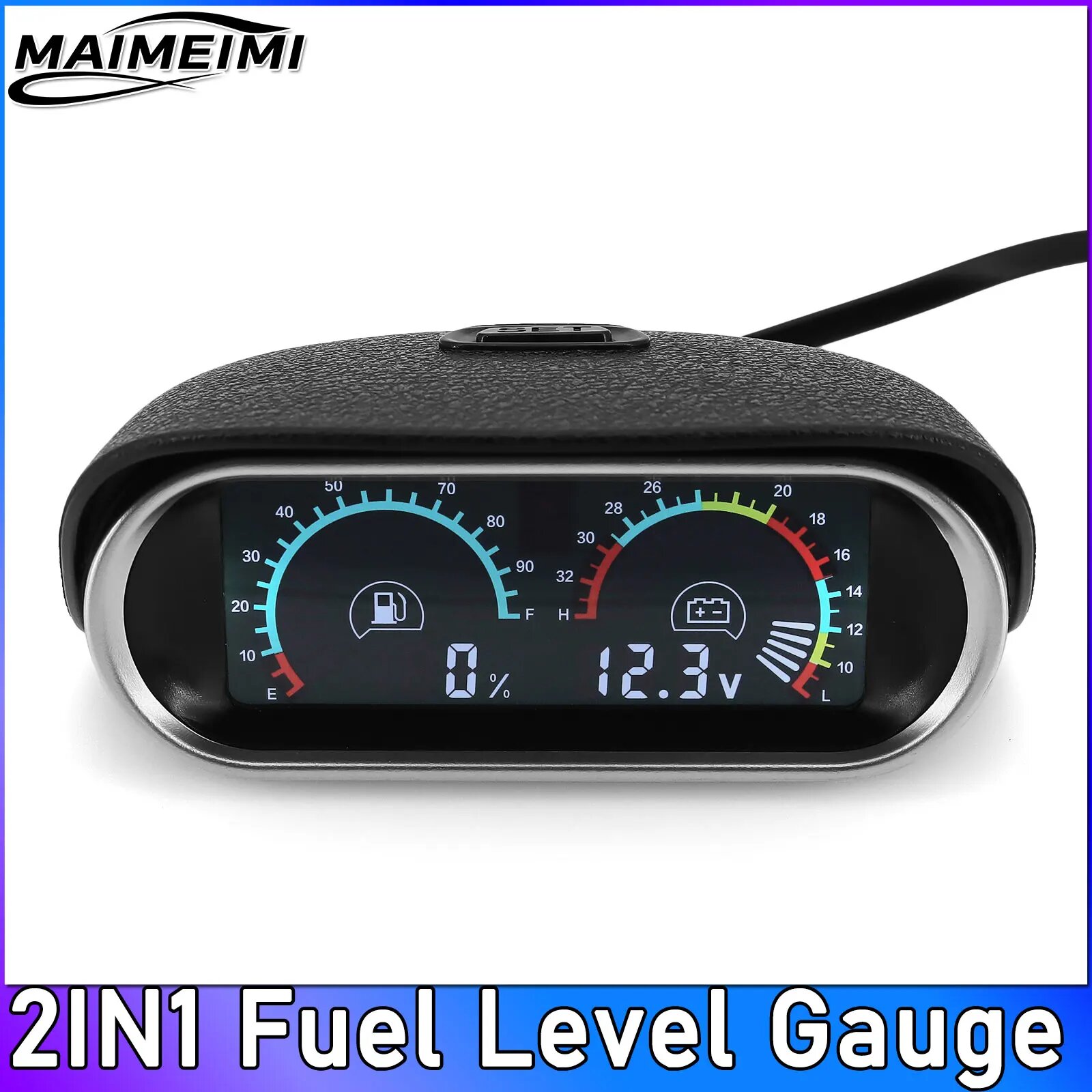 Цифровой датчик уровня топлива + вольтметр 2в1 автомобильный счетчик уровня топлива 9-36 В тестер уровня масла для грузовика авто бак счетчик топлива 12 В