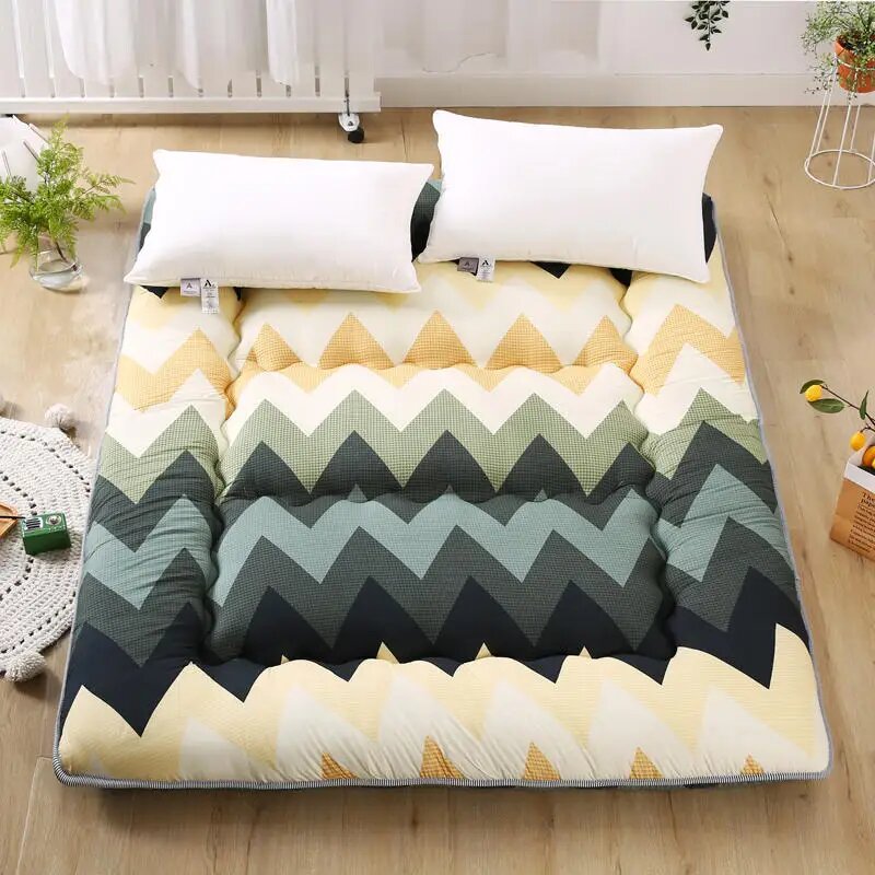 Утолщенный матрас-татами в японском стиле, напольный коврик, мягкая подушка, складной диван для сна, артефакт для пола в спальне, Color-14, 90x200cm