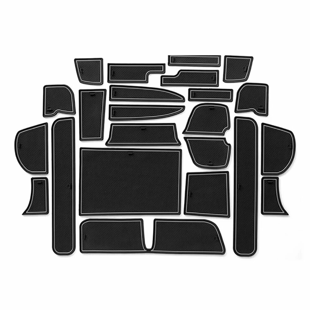 Коврик для дверных прорезей для Honda FREED, подушка с пазами для ворот, резиновые коврики для дверей автомобиля, подстаканники, противоскользящие ковры, положение, Black White