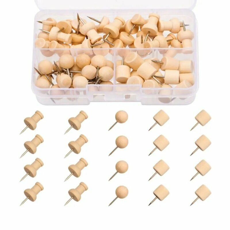 (1 коробка) Креативный набор кнопок неправильной формы-65 деревянных кнопок