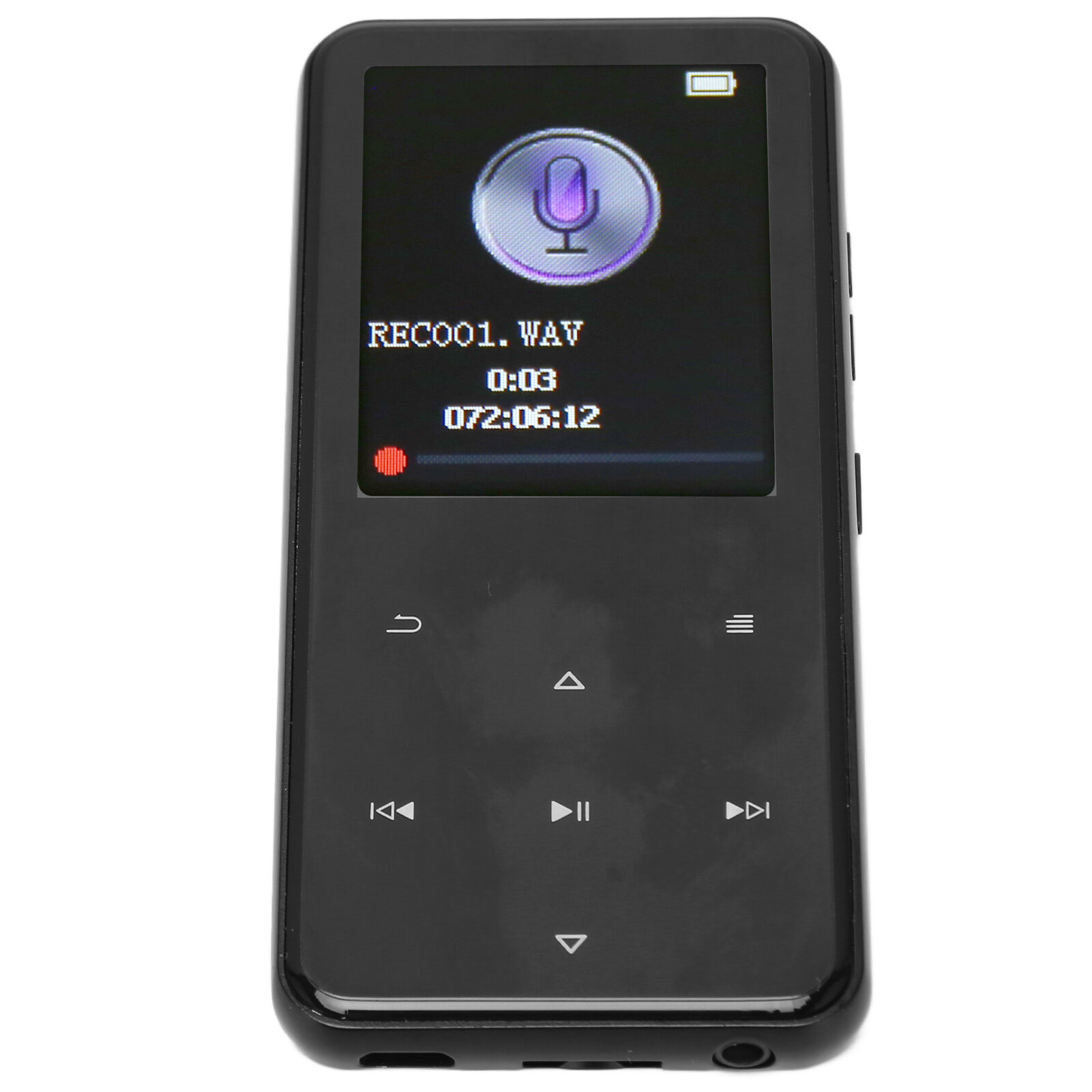 MP3-плеер с интеллектуальным HD-шумоподавлением, Bluetooth 5,0, поддержка FM-радио, музыкальный плеер для электронных книг для дома, 2,4 дюйма