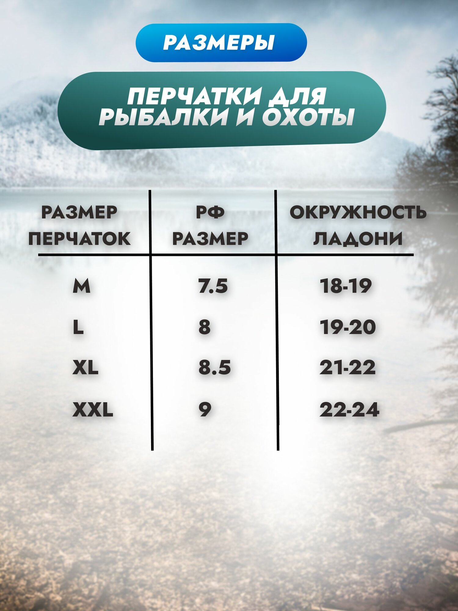 Зимние перчатки "Fishing Gloves", мужские, ветро- и водонепроницаемые — фото 1