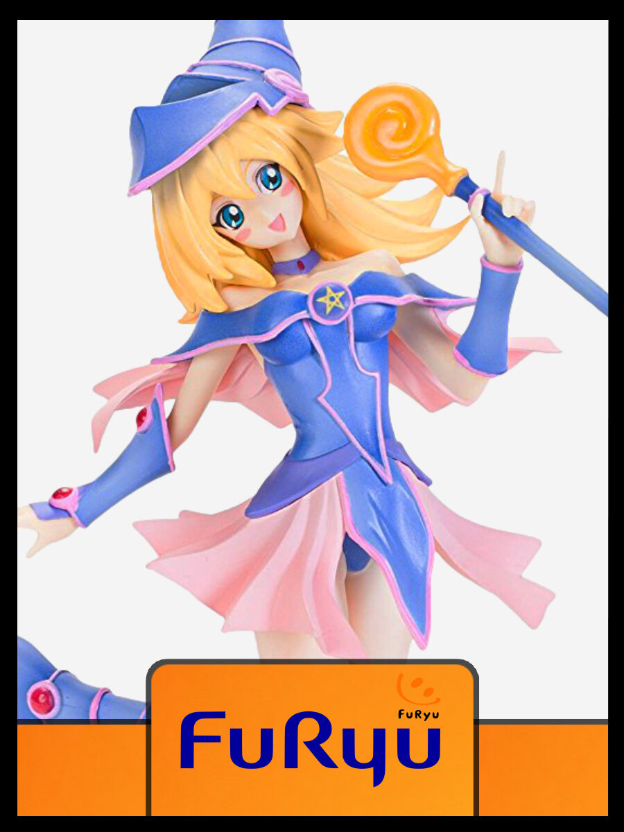 Оригинальная фигурка Dark Magician Girl от FuRyu из аниме Yu-Gi-Oh! / Девочка-темный маг «Югио!» 18 см