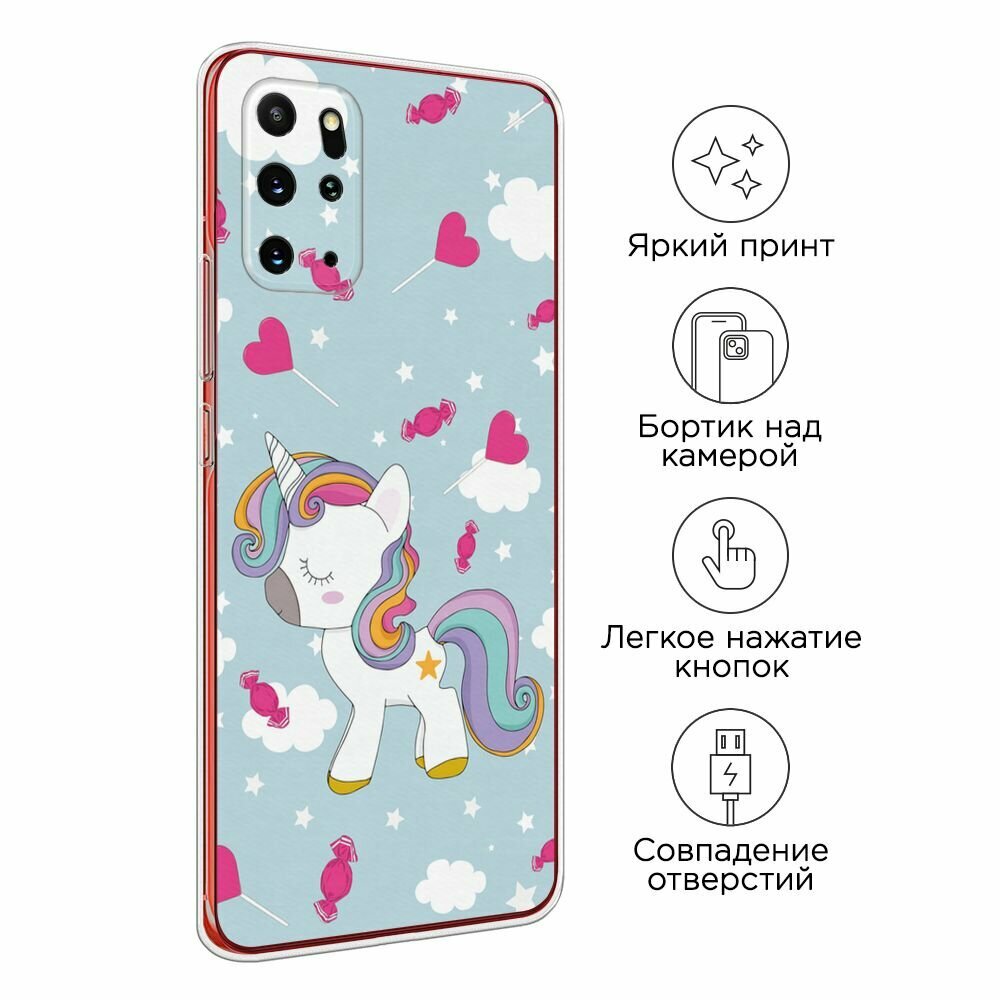 Чехол на Samsung Galaxy S20 + / Самсунг Галакси S20 Плюс с принтом "Сладкий единорожек" — фото 1