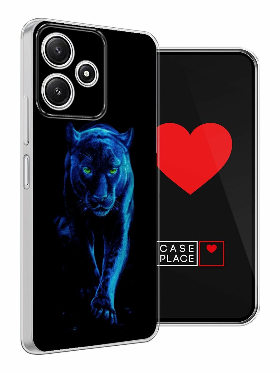 Чехол на Xiaomi Redmi 12 5G / Сяоми Редми 12 5G с принтом "Пантера в лунном свете" — фото 1