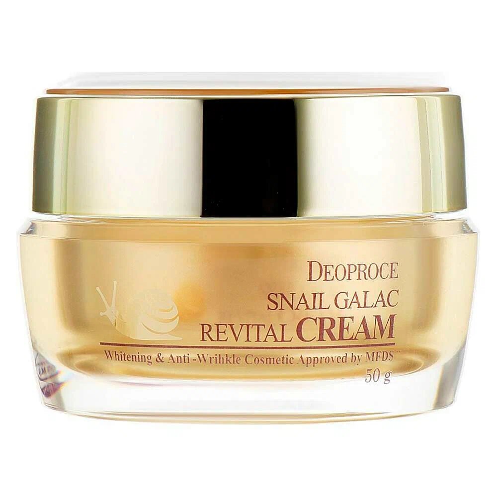 Deoproce Snail Galac Revital Cream, 50g - Антивозрастной крем для лица на основе муцина улитки