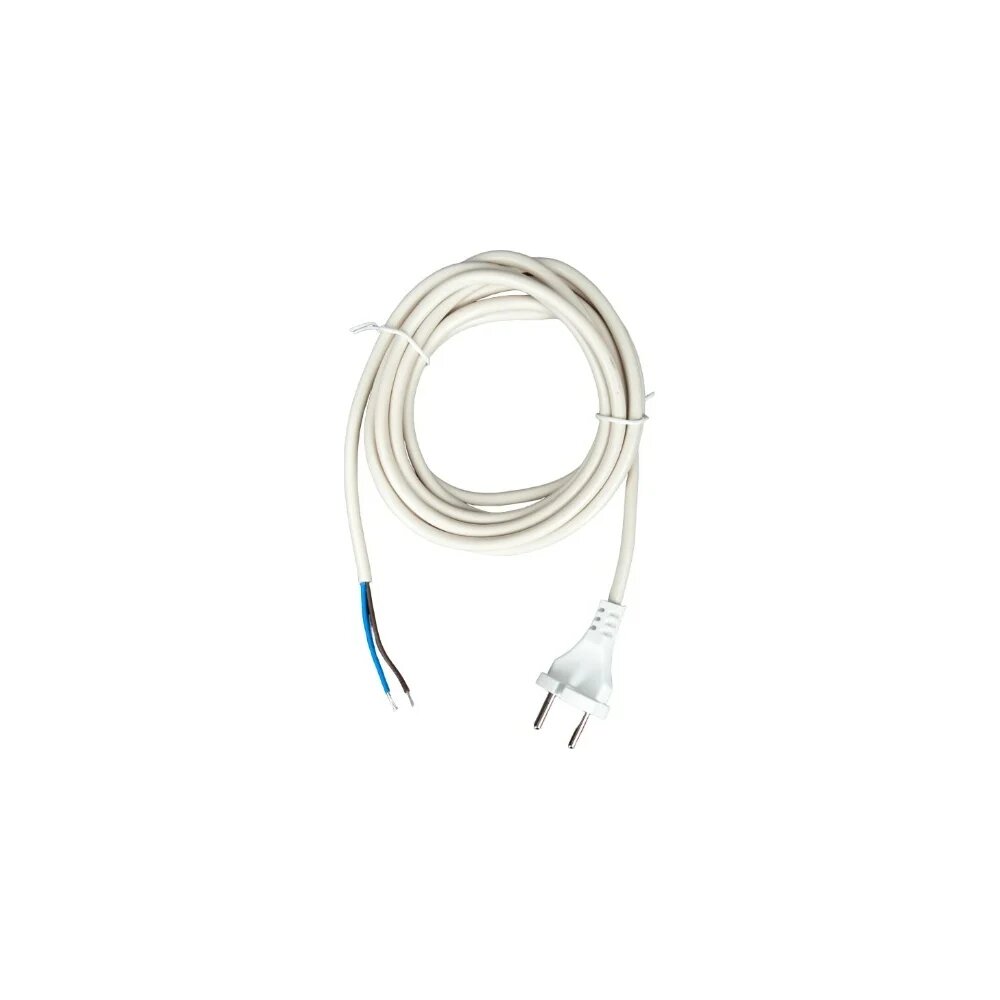 МПП удлинитель Шнур с литой вилкой ПВС-ВП 2х0,75 L1.5 м, белый 999000000002401