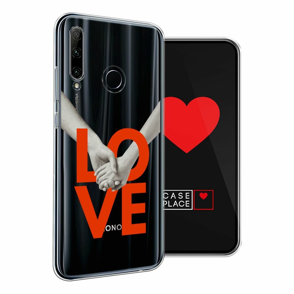 Чехол на Honor 10i/20 Lite 2019/20e/Huawei P Smart Plus 2019 с принтом "Love holding hands - 14 февраля", прозрачный — фото 1