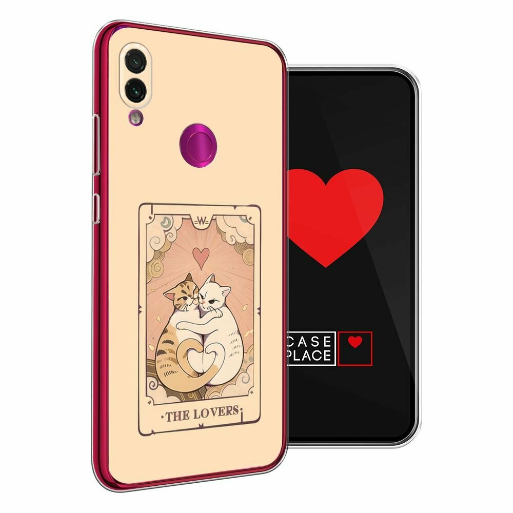Чехол на Xiaomi Redmi Note 7 / Сяоми Редми Нот 7 с принтом "The lovers cats 1 - 14 февраля" — фото 1