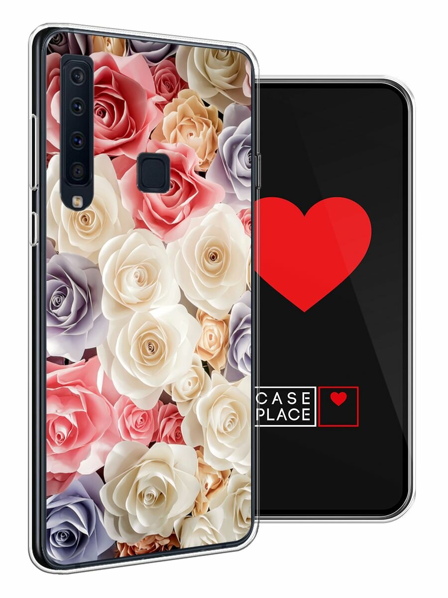 Чехол на Samsung Galaxy A9 2018 / Самсунг Галакси А9 2018 с принтом "Пастельные розы" — фото 1