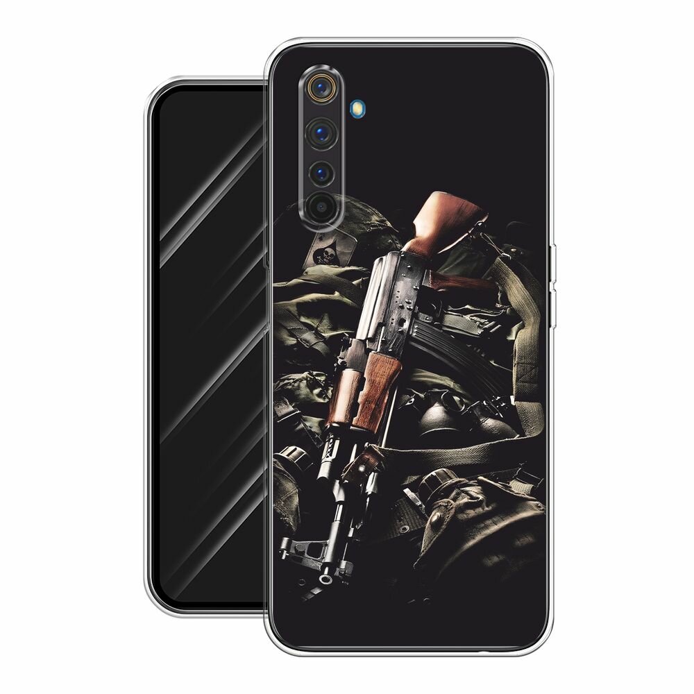 Силиконовый чехол на Realme 6 Pro / Реалми 6 Про с принтом "Автомат" — фото 1