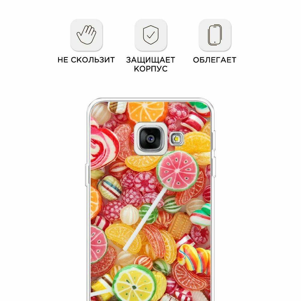 Чехол на Samsung Galaxy A3 2016 / Самсунг Галакси А3 2016 с принтом Вкусняшки — фото 1