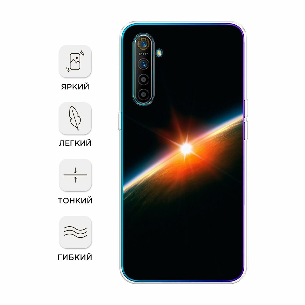 Силиконовый чехол на Realme XT / Реалми XT с принтом "Космос 9" — фото 1