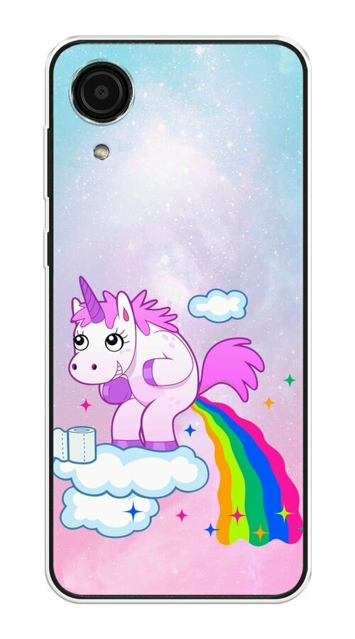 Чехол на Samsung Galaxy A03 Core / Самсунг Галакси А03 Core с принтом "Единорог какает"