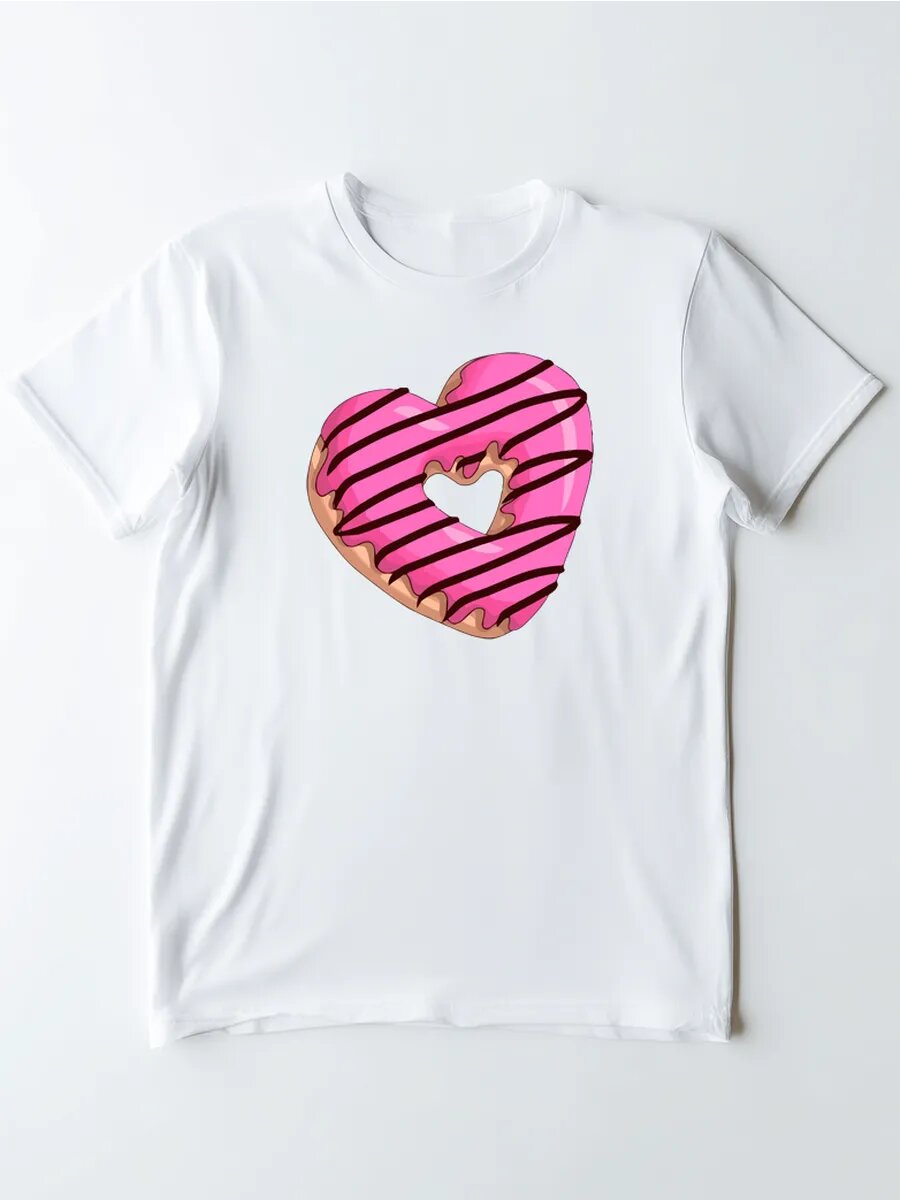 Футболка сердце пончик