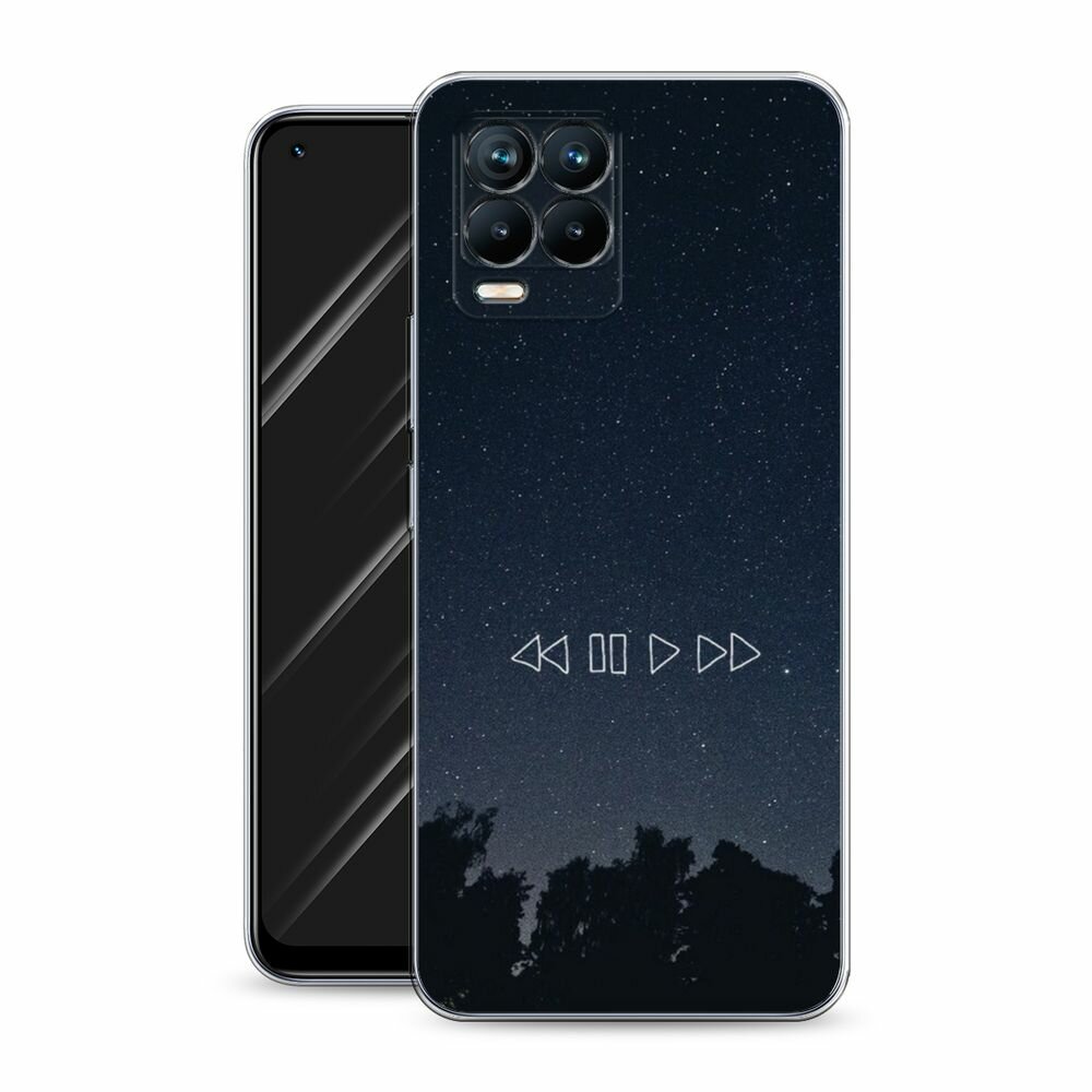 Чехол на Realme 8/8 Pro / Реалми 8/8 Про с принтом "Космическая музыка" — фото 1