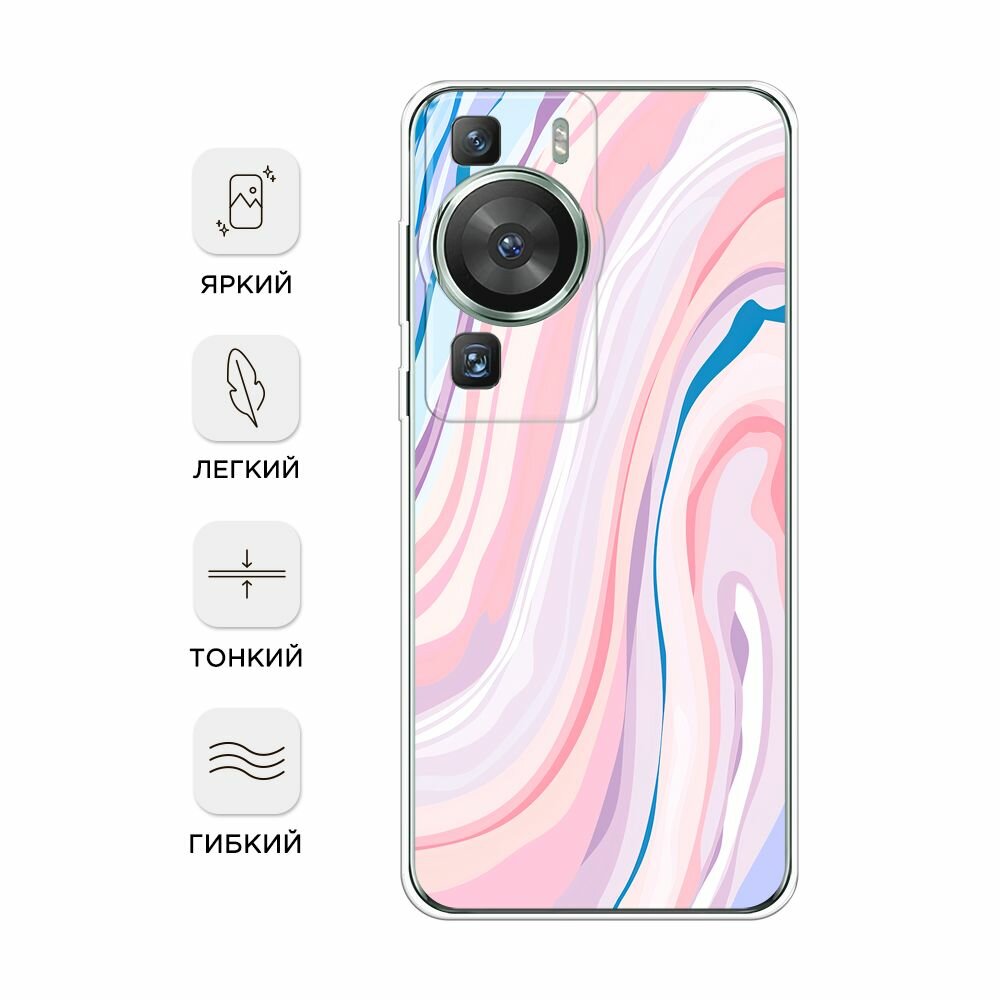 Чехол на Huawei P60/P60 Pro / Хуавей P60/P60 Про с принтом Слои краски — фото 1