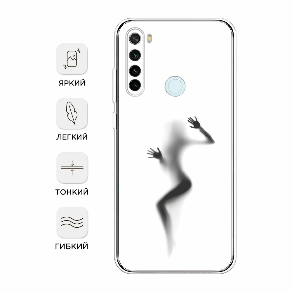 Чехол на Xiaomi Redmi Note 8T / Сяоми Редми Нот 8Т с принтом "Девушка в душе" — фото 1