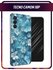 Чехол на Tecno Camon 18P / Техно Камон 18Р с принтом "Голубые глазурные цветы"