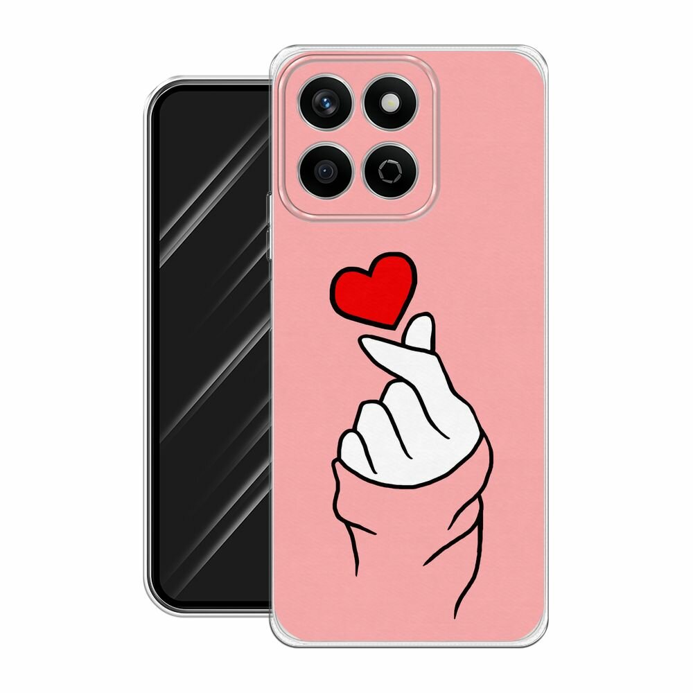 Силиконовый чехол на Honor X7c / Хонор X7c с принтом "Милое сердечко" — фото 1