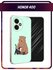 Чехол на Honor 400 / Хонор 400 с принтом "Медведь и кошка дружба"