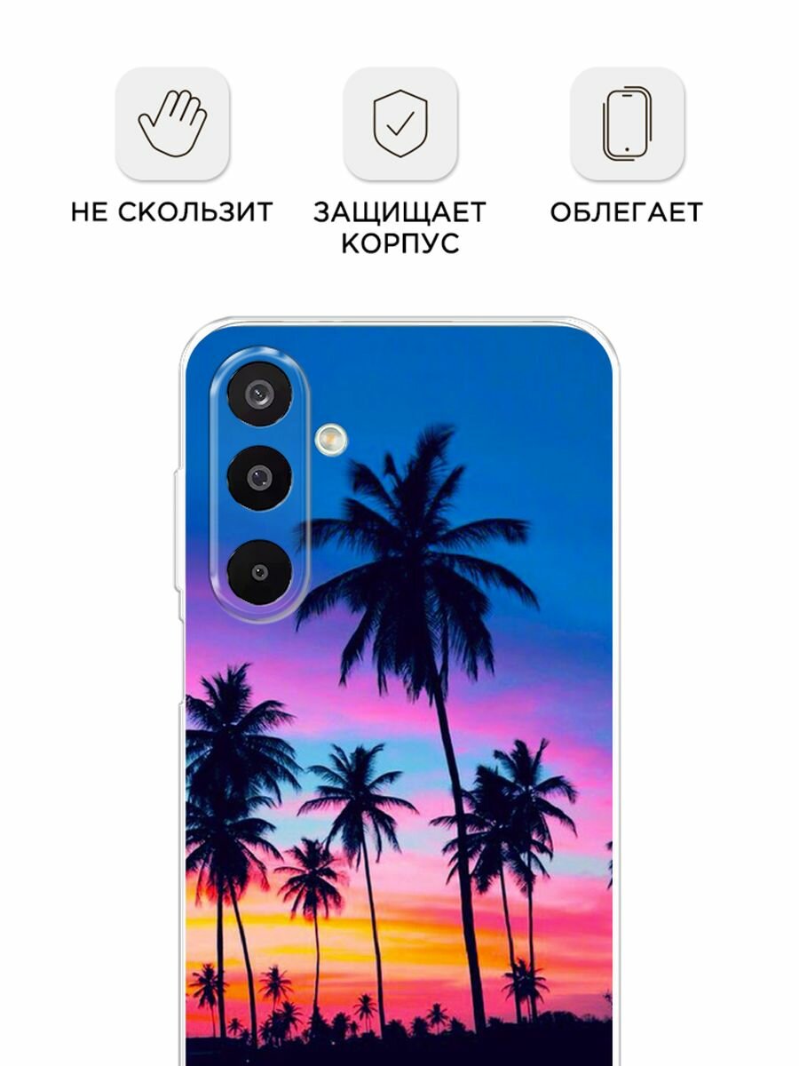 Чехол на Samsung Galaxy M16 / Самсунг Галакси М16 с принтом "Закат 5" — фото 1