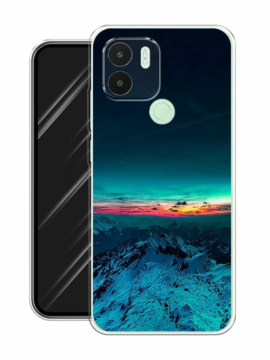Чехол на Xiaomi Redmi A1+/Redmi A2+/Poco C51/C50 / Редми A1+ с принтом "Закат в горах" — фото 1