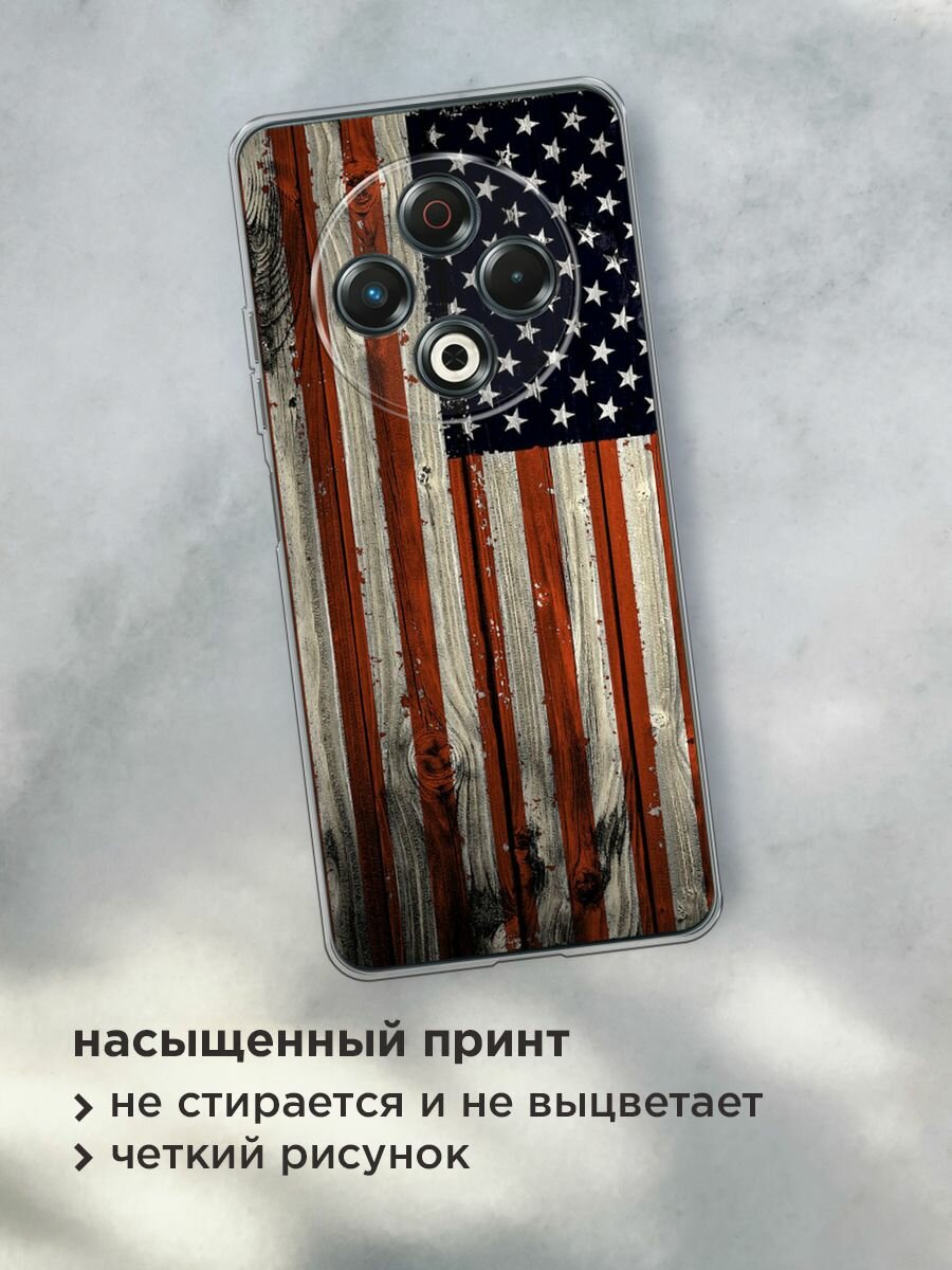 Силиконовый чехол на Tecno Spark 30 / Текно Спарк 30 с принтом "США" — фото 1