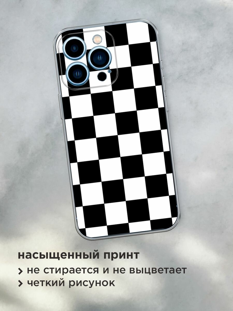 Чехол на Apple iPhone 13 Pro / Айфон 13 Про с принтом "Шахматная доска" — фото 1