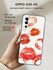 Силиконовый чехол на Oppo A55 4G / Оппо А55 4G с принтом Следы помады