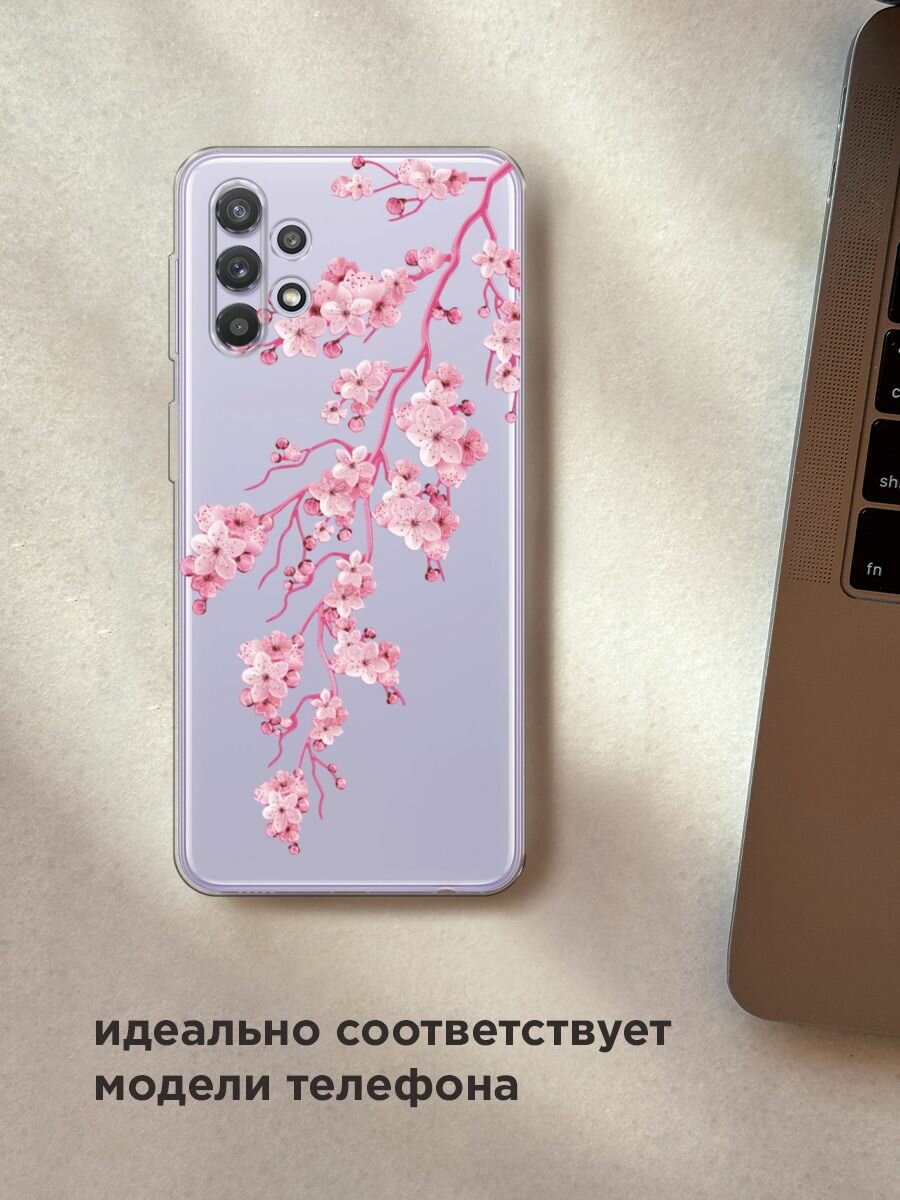 Чехол на Samsung Galaxy A32 / Самсунг Галакси А32 с принтом "Ветка сакуры 2" — фото 1