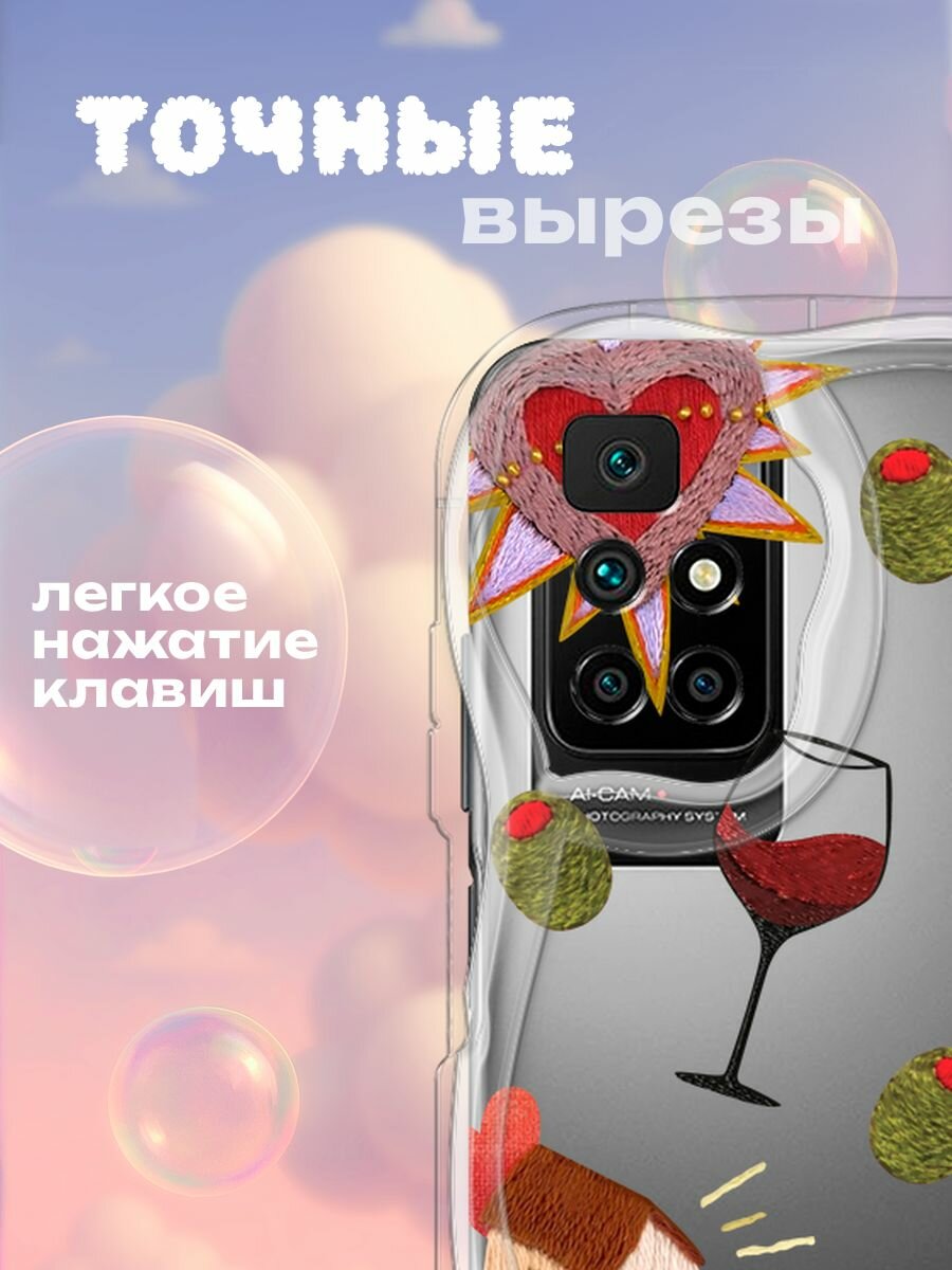 Чехол на Xiaomi Redmi 10 / Редми 10 с принтом "Ниточный коллаж" — фото 1