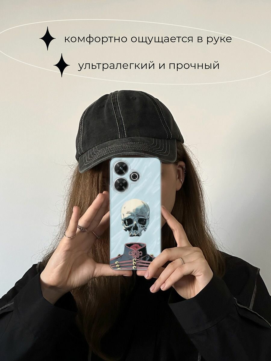 Чехол на Xiaomi Redmi Note 13R/Redmi 13/Poco M6 4G/M6 Plus с принтом "Гусар", прозрачный — фото 1