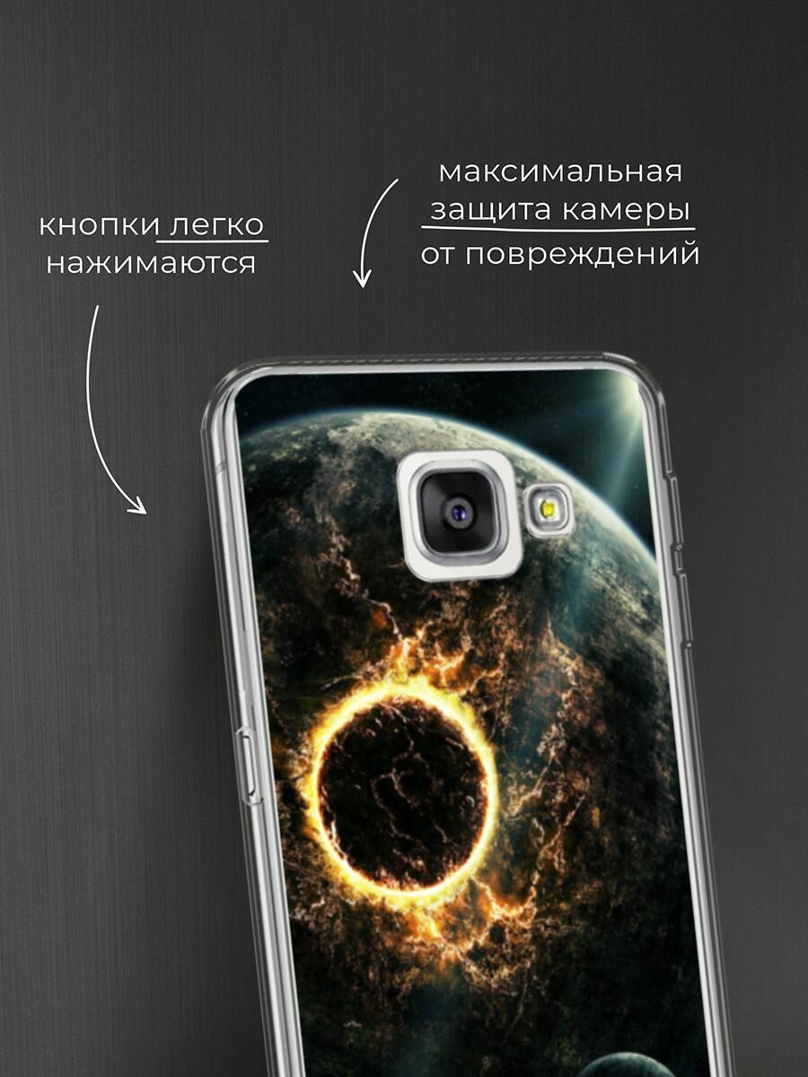 Чехол на Samsung Galaxy A3 2016 / Самсунг Галакси А3 2016 с принтом "Космос 16" — фото 1