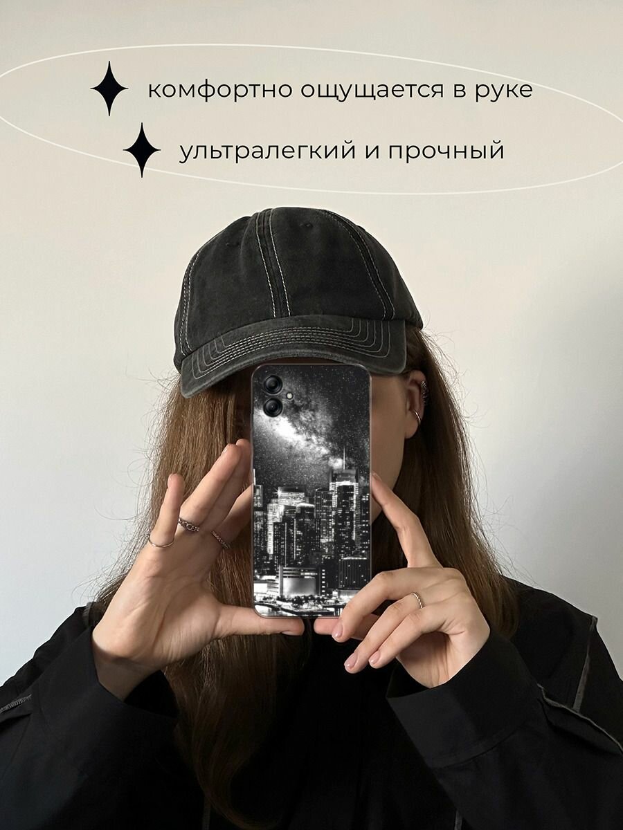 Чехол на Samsung Galaxy A04e / Самсунг A04e с принтом "Ночной Нью-Йорк" — фото 1