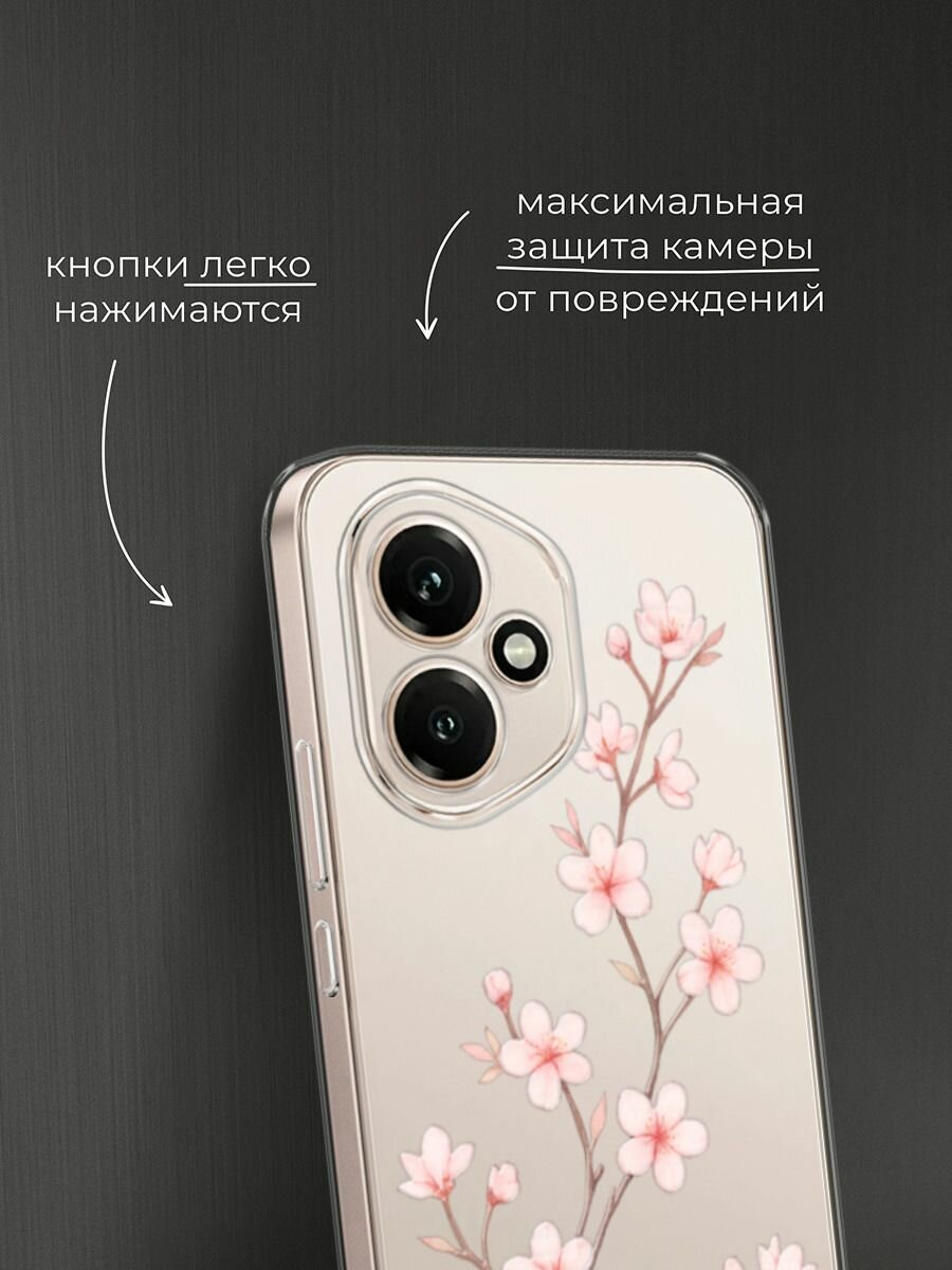 Чехол на Honor 400 / Хонор 400 с принтом "Веточка сакуры 2" — фото 1