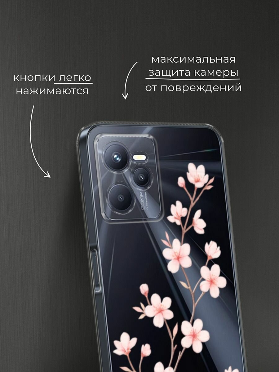 Чехол на Realme C35 / Реалми C35 с принтом "Веточка сакуры 2" — фото 1