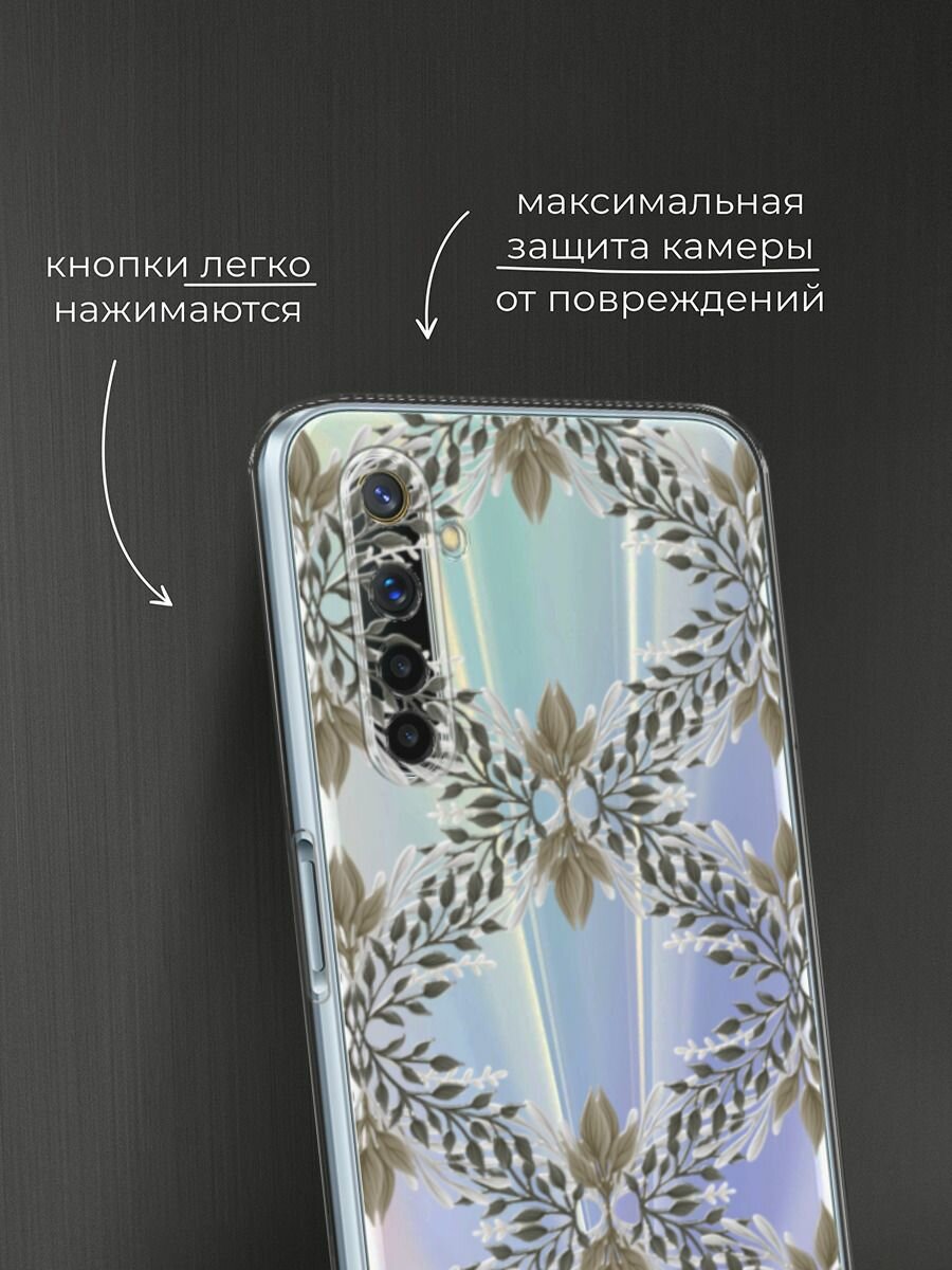 Чехол на Realme 6 / Реалми 6 с принтом "Калейдоскоп цветов" — фото 1