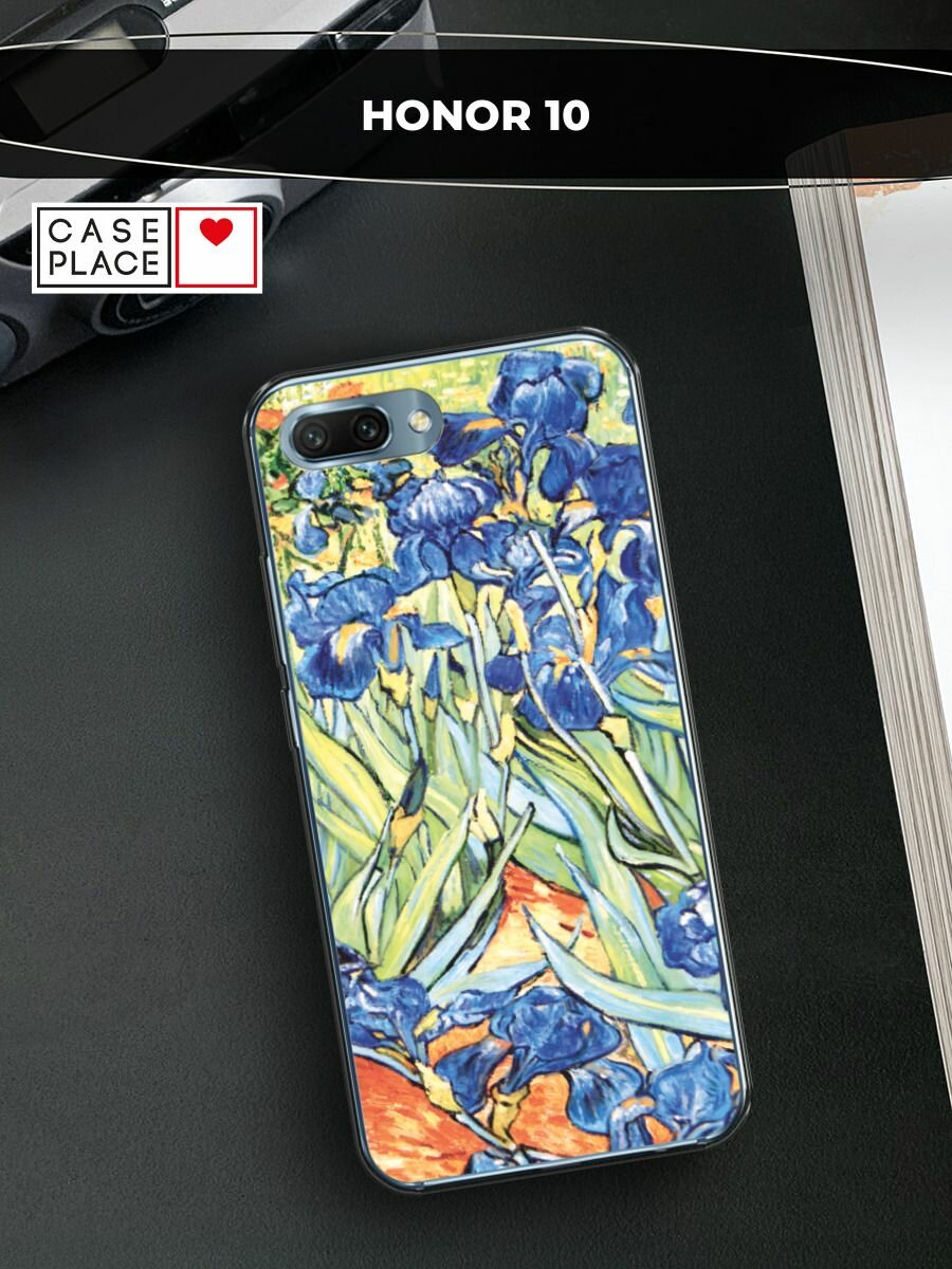 Силиконовый чехол на Honor 10 / Хонор 10 с принтом "Ирисы Ван Гог"