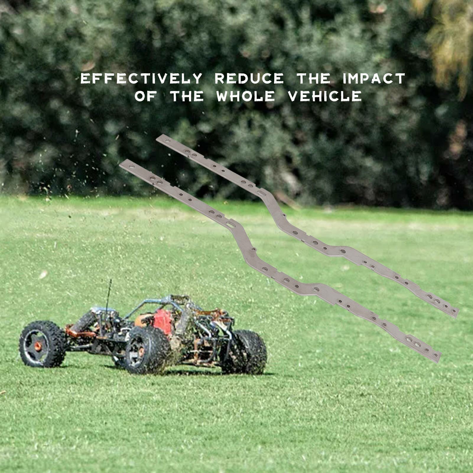 2 шт. L0035 балки рамы шасси радиоуправляемого автомобиля, рельсы рамы шасси из нержавеющей стали, детали для обновления RC автомобиля