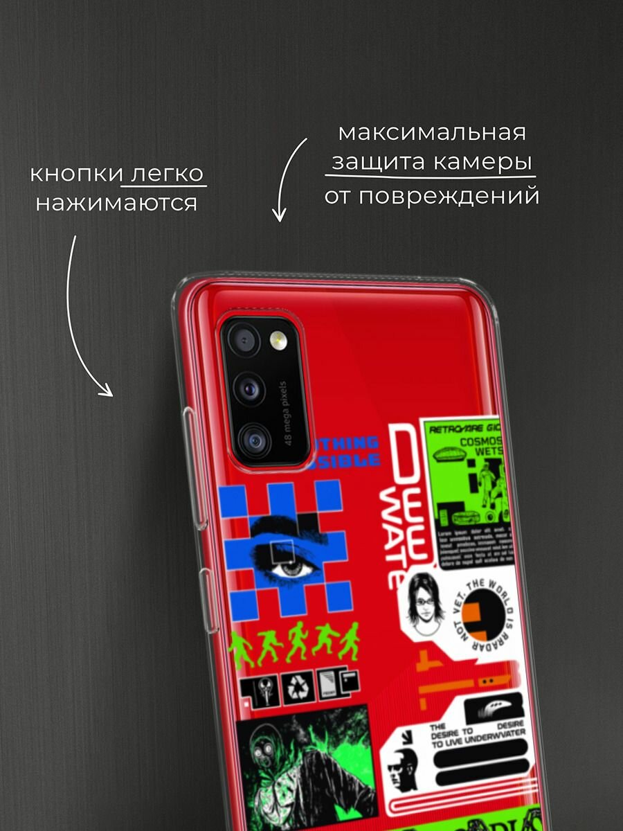 Чехол на Samsung Galaxy A41 / Самсунг Галакси А41 с принтом "Nothing impossible", прозрачный — фото 1