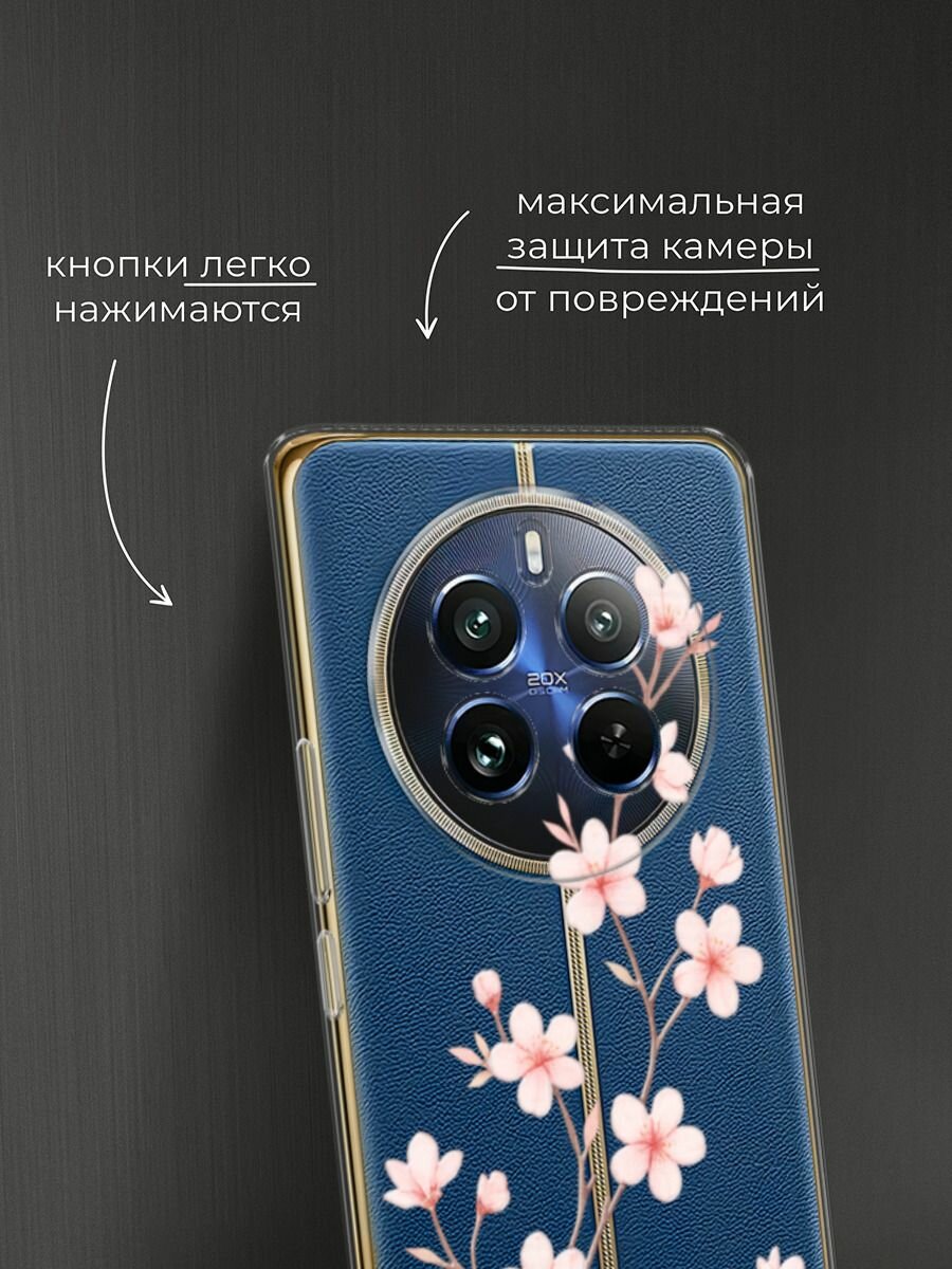 Чехол на Realme 12 Pro / Реалми 12 Про с принтом "Веточка сакуры 2" — фото 1