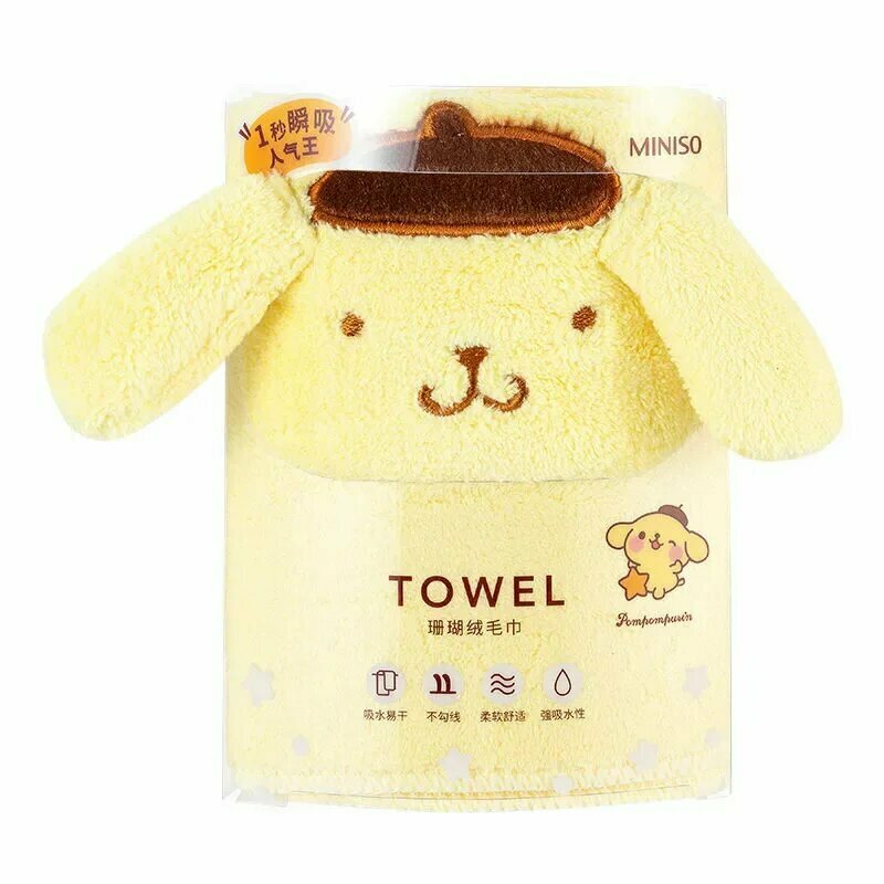 MINISO Санрио полотенце для волос коралловый бархат, Желтый